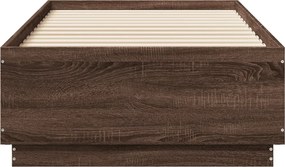 Rám postele hnědý dub 75 x 190 cm kompozitní dřevo 3209764