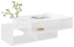 vidaXL Konferenční stolek bílý vysoký lesk 105x55x32 cm dřevotříska