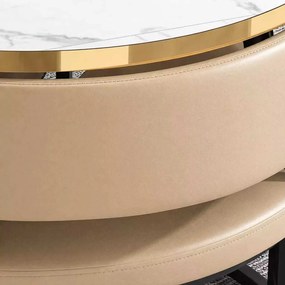 LuxuryForm DESIGN Jídelní set MONTE 4+1 - latte / bílý