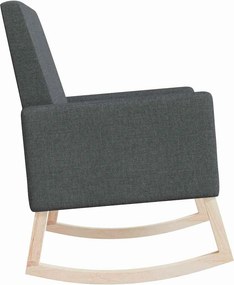 Houpací křeslo tmavě šedé textil 329416