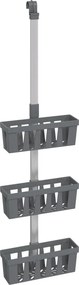 Závěsná police do sprchy 30 x 15 × (67–105) cm hliník 154599
