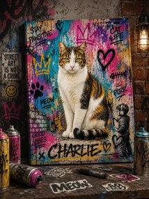 Street Art portrét mazlíčka z fotky | Srdcem darované