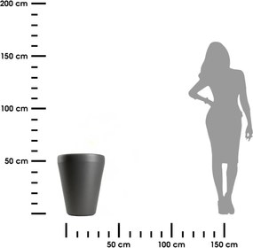 Plastový květináč PUREA 51x39,5 cm antracitový