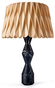 Luxusní stolní lampa z dřevěné dýhy a mramoru Lola Lux  Luxusní stolní lampa z dřevěné dýhy a mramoru Lola Lux Dekor: Přírodní bukové dřevo, Rozměr: ⌀…