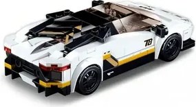 Sluban Model Bricks M38-B0957 Bílý italský sporťák / LEGO - kompatibil