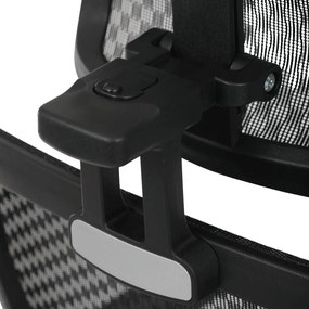 Ergonomická kancelářská židle PLUSHIO - černá síťovina
