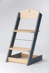 Lucas Wood Style rostoucí židle ALFA - šedá/přírodní
