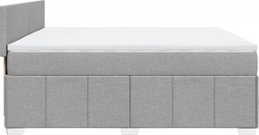 Box spring postel s matrací světle šedá 180 x 200 cm textil 3287140