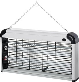 Outsunny Elektrická Lampa na Hmyz 30W - Zabití Mnohonožců s UV Světlem, Pokrytí 60 m² pro Zahradu, Terasu, Zastřešení, Rozměry 48,5x8,5x26,5 cm, Stříb