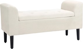 HOMCOM Čalouněná Úložná Lavice s Opěrkami Rukou, Úložná Lavice do Ložnice, Předsíně, Obývacího Pokoje, Nosnost 130 Kg 116 x 44 x 58 cm | Aosom