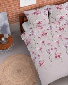 Detexpol Flanelové povlečení 220x200 béžové květiny 4953 A Flanel 2024