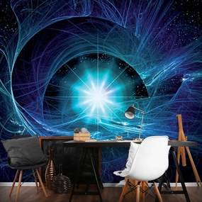 Fototapeta - Modrá abstraktní Supernova (152,5x104 cm)