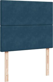 Box spring postel s matrací modrá 120 x 190 cm samet 3293156