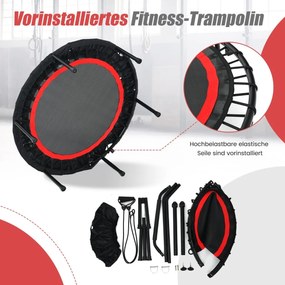 Costway Mini trampolína φ101 cm Fitmess trampolína s výškově nastavitelným