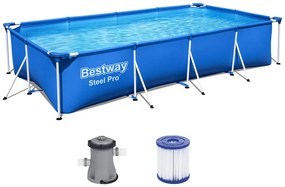 BESTWAY Steel Pro Bazén 400 x 211 x 81 cm, kartušová filtrace 56424