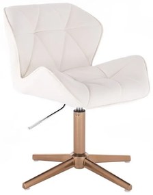 LuxuryForm DESIGN Židle MILANO na zlatém kříži - bílá