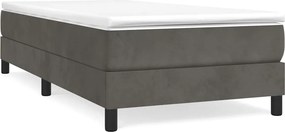 Rám postele s boxspringem tmavě šedý 90 x 200 cm samet 3120749
