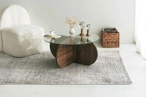 Designový konferenční stolek Jameela 75 cm vzor ořech
