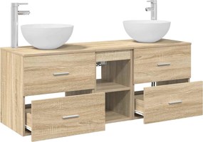 Sada koupelnových skříněk 3 ks Dub sonoma 49,5 x 35 x 63 cm 3405789