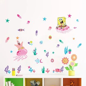 Živá Zeď Samolepka na zeď SpongeBob a hvězdice Patrick