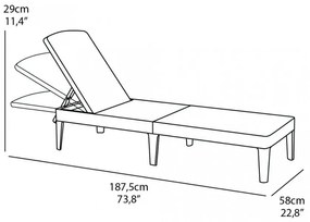 Lehátko JAIPUR Keter Barva: Hnědá