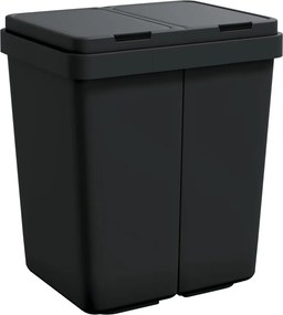 Dvojitý odpadkový koš antracitový 2 x 25 l 154982