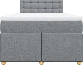 Box spring postel s matrací světle šedá 120 x 200 cm textil 3286661