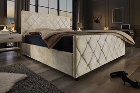 Designová postel LYSIA 180 x 200 cm krémová