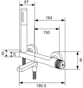 Mexen Diamond vanová baterie, černá, 71530-70