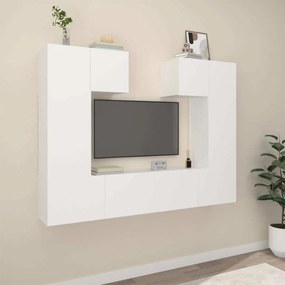 vidaXL 6dílný set TV skříněk kompozitní dřevo [3114459] Barva: Bílá