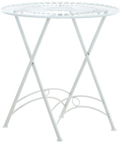 Zahradní stolek Hoscar - vintage styl | bílý