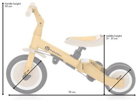 PETITE&MARS - Dětská tříkolka 5v1 TURBO Misty Green