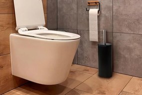 Erga Malavi, silikonový WC kartáč na postavení, černá, ERG-YKA-CH.MALAVI-BLK