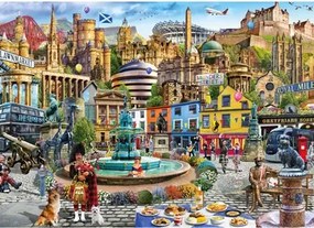 GIBSONS Puzzle Den v Edinburghu / 1000 dílků / 68 × 49 cm