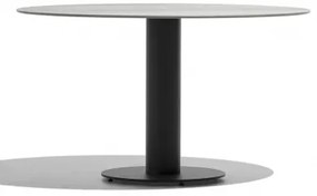 Branta jídelní stůl Ø130 šedá - vzhled kámen černá Todus