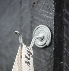 Kovový háček Grey 4,5cm, šedá barva, kov