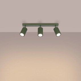 Sollux Lighting Stropní svítidlo KARBON 3L olivově zelené