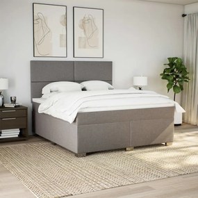 Box spring postel s matrací taupe 180x200 cm textil 3292864