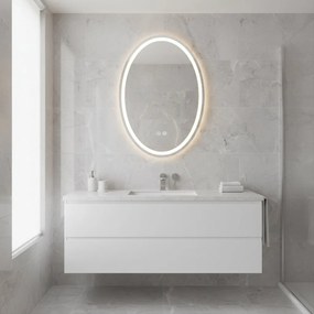 Rea Oválné zrcadlo 50x70 cm s vyhříváním a regulovatelným LED osvětlením