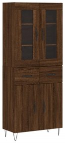 Skříň highboard hnědý dub 69,5 x 34 x 180 cm kompozitní dřevo - Default Title