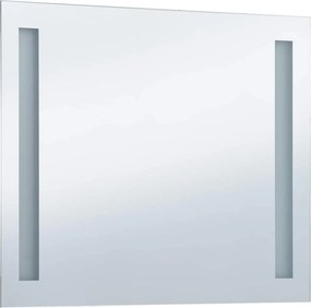 Koupelnové nástěnné zrcadlo s LED osvětlením 80 x 60 cm 144706