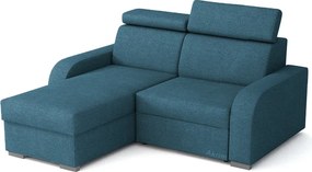 Malá sedací souprava OSLO L | 170x185 | nerozkládací se 2 úložnými prostory | crown 14 modrá