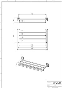 Novaservis - Velký držák ručníků se závěsem 500 mm Metalia 12 chrom, 0245,0
