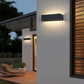 Brilagi - LED Venkovní nástěnné svítidlo DONNANI LED/12W/230V 30 cm černá IP44