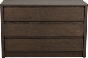 Komoda v dekoru dubu v tmavě přírodní barvě 110x70x45 cm Melstone – Rowico