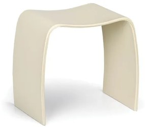 Dřevěná stolička BENTWOOD II, eko kůže, krémová