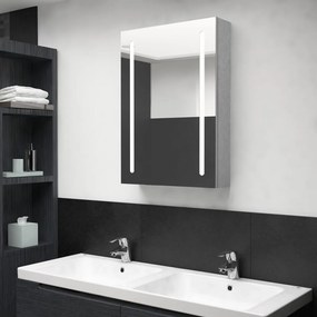 LED koupelnová skříňka se zrcadlem betonově šedá 50x13x70 cm 326495