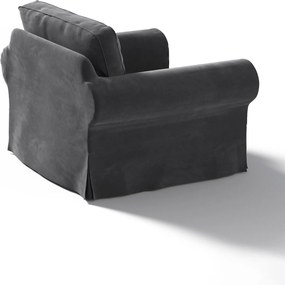 Potah na křeslo IKEA Ektorp barva černá látka lesklé, sametová