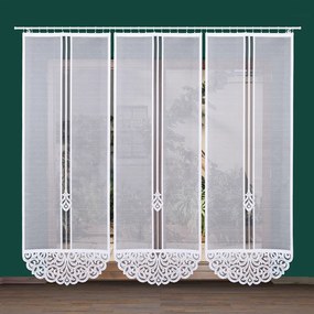 Panelová dekorační záclona na žabky ZURIEL LONG, bílá, šířka 90 cm výška 230 cm nebo 250 cm (cena za 1 kus panelu) MyBestHome Rozměr: 90x250 cm