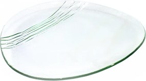 BDK-GLASS Servírovací tác Organic z čirého skla - 39x36cm